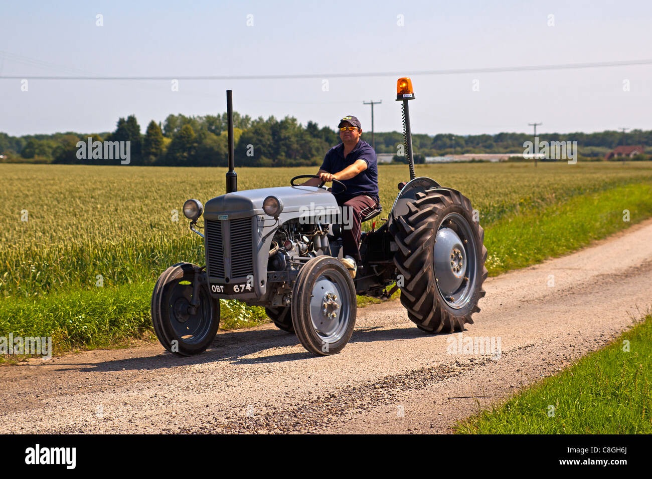 Tractor Run through the Lincolnshire Wolds Stock Photo - Alamy