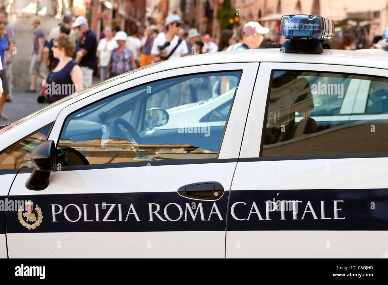Police presence at the Trevi Fountain Rome Italy Stock Photo - Alamy
