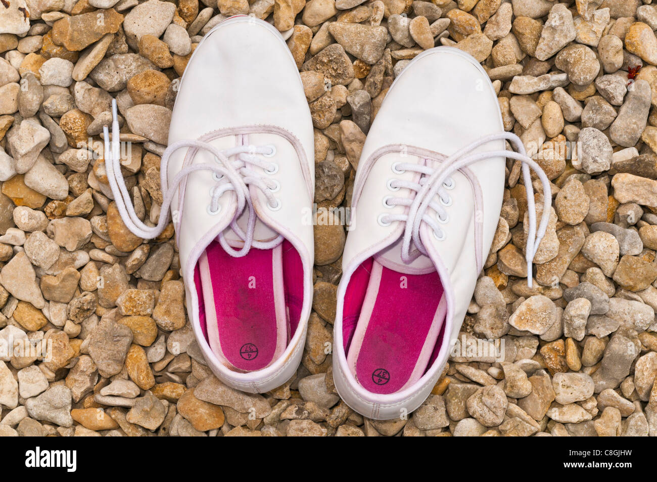 White laced shoes hi-res stock photography and images - Alamy