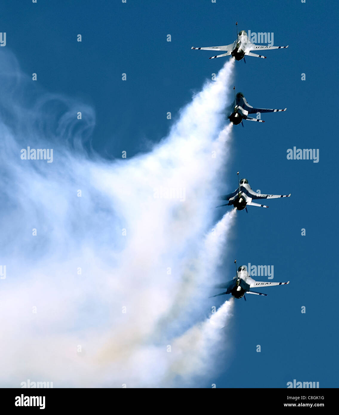The U.S. Air Force Thunderbirds fly in formation over California in ...
