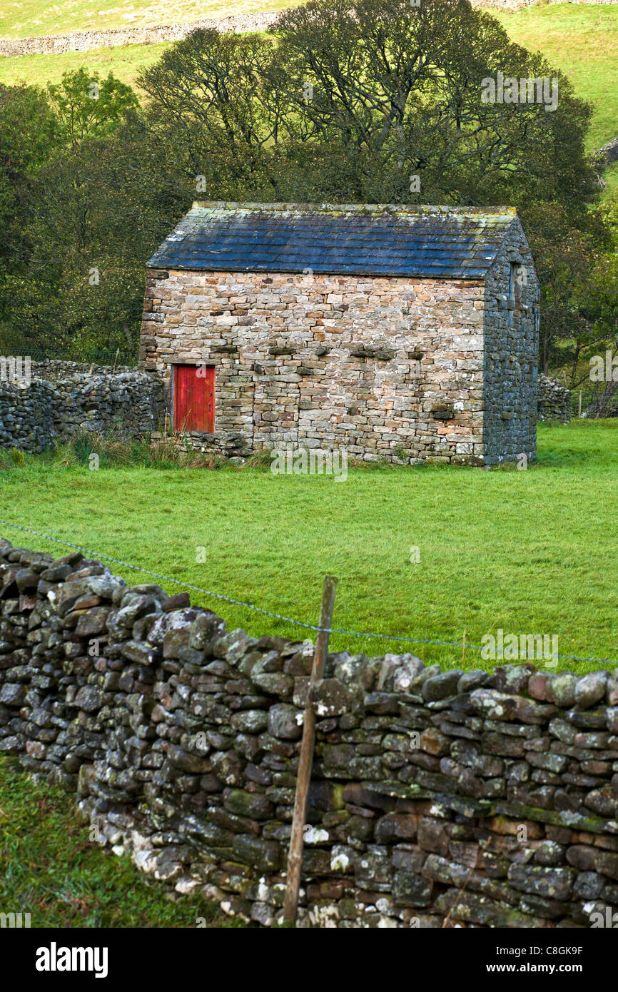 Winter Barn in Swaledale Stock Photo - Alamy