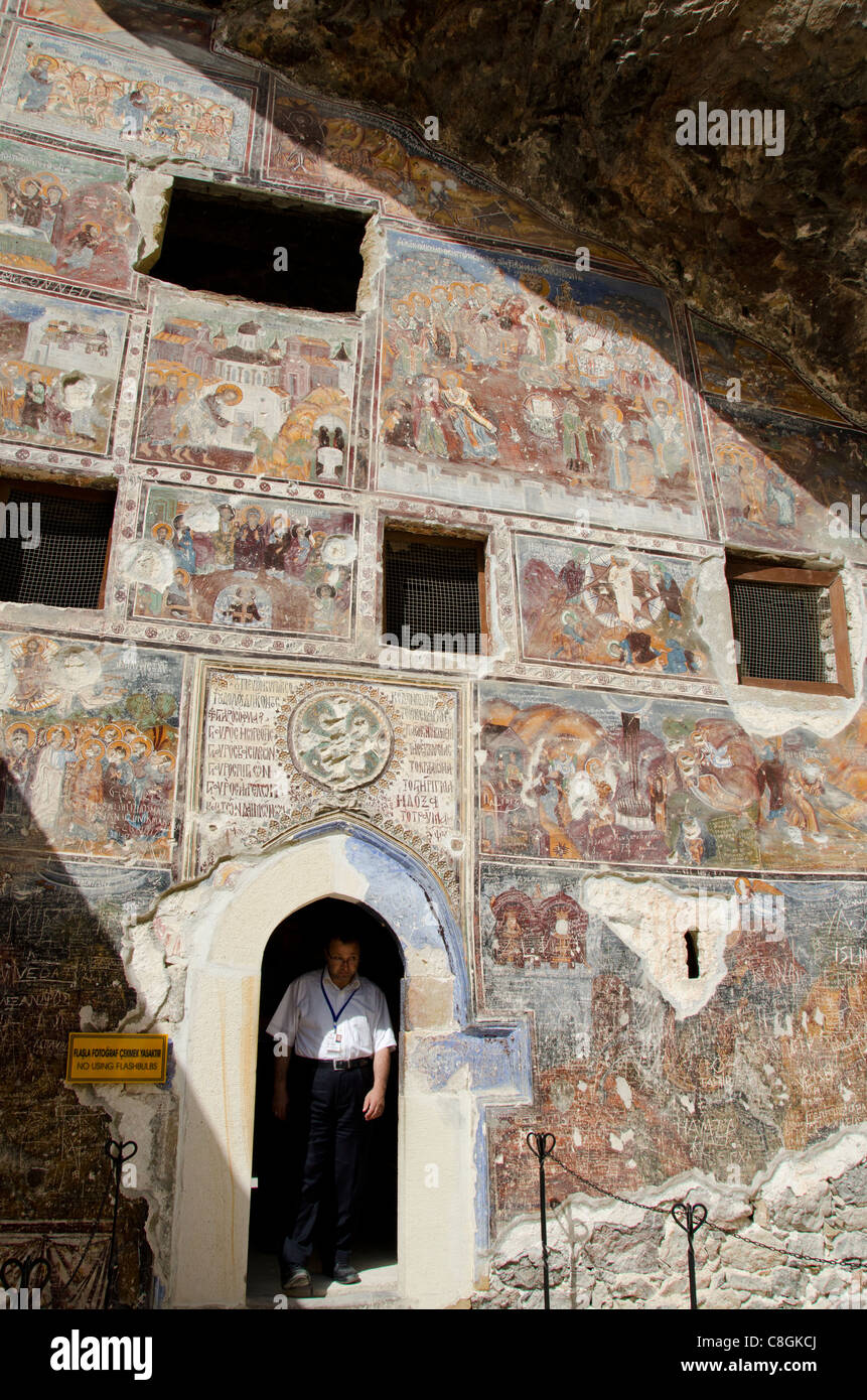 Turkey, Trabzon. Sumela Monastery (aka St. Maria, Mount Mela or Black ...