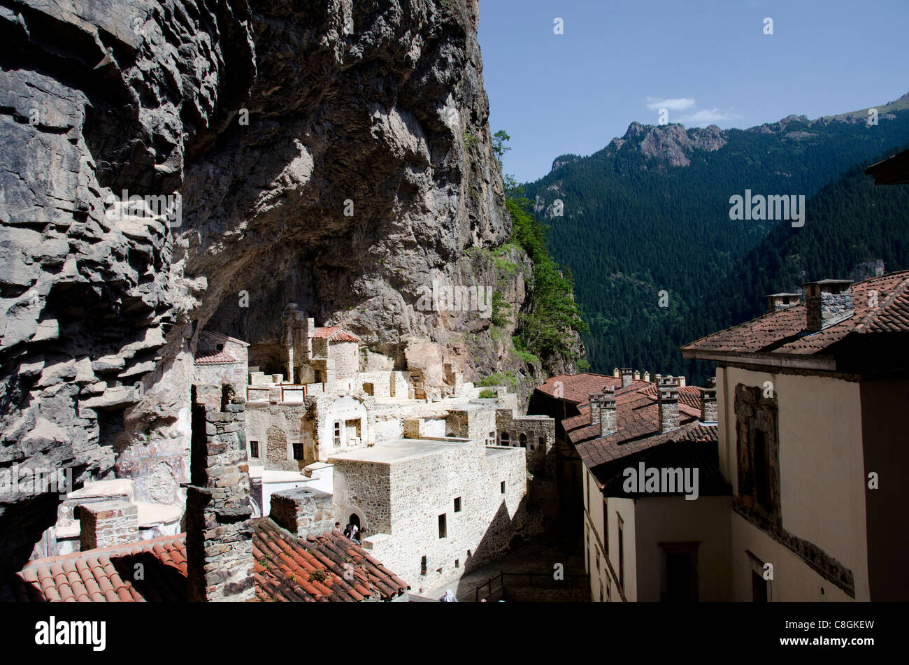 Turkey, Trabzon. Sumela Monastery (aka St. Maria, Mount Mela or Black ...