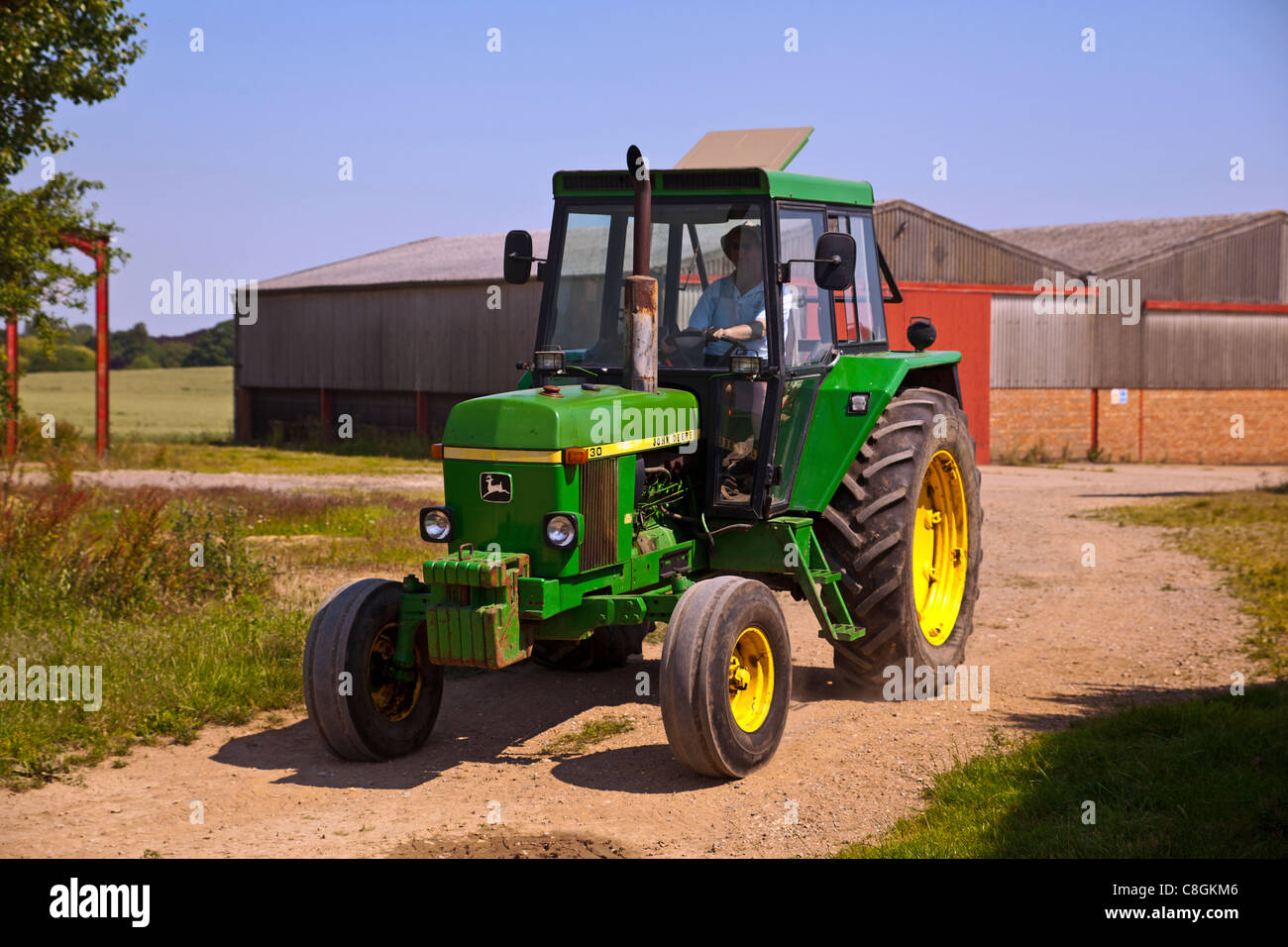 Tractor Run through the Lincolnshire Wolds Stock Photo - Alamy
