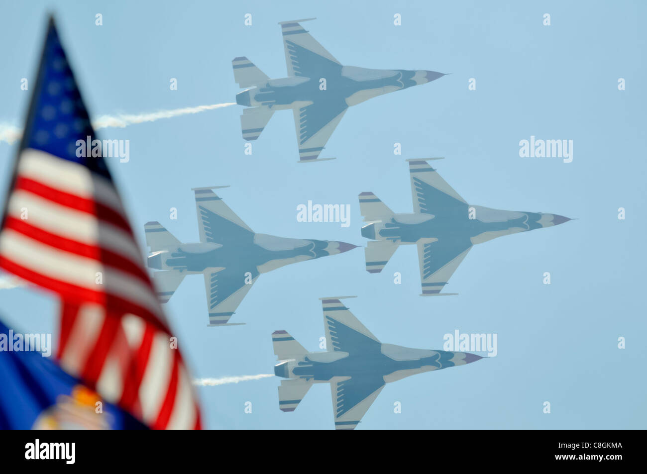 The U.S. Air Force air demonstration team, the Thunderbirds, perform ...