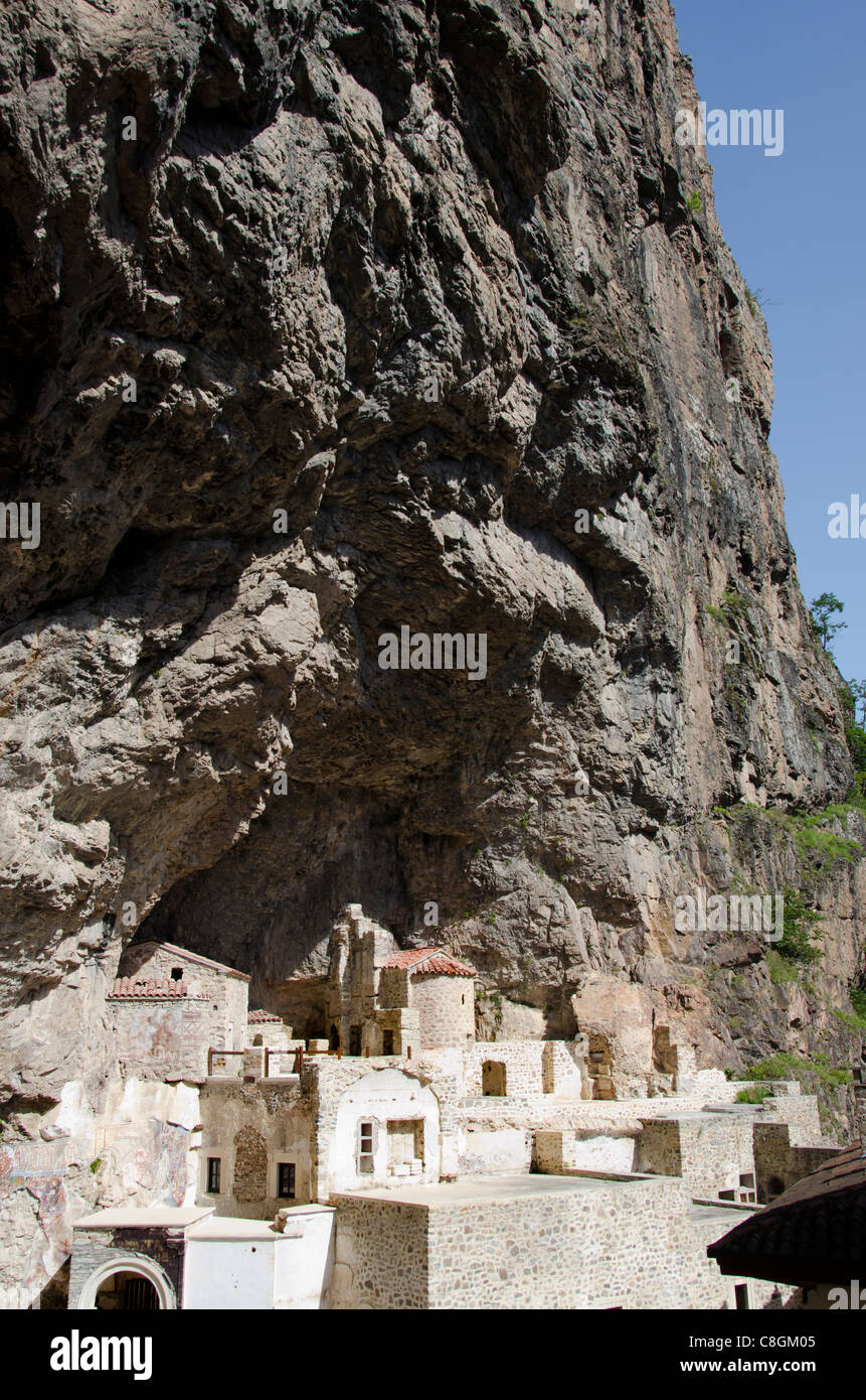 Turkey, Trabzon. Sumela Monastery (aka St. Maria, Mount Mela or Black ...