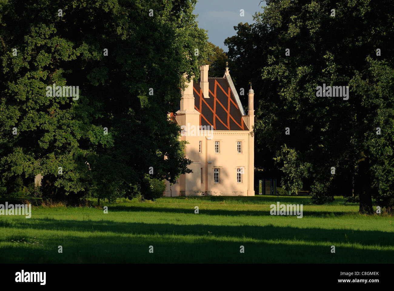 View onto historic forge of Schloss Branitz Castle, Fuerst Pueckler ...