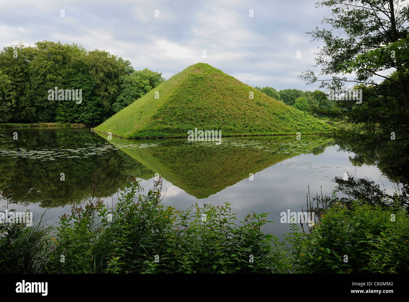 Tumulus lake pyramid in the Fuerst Pueckler Park, burial place of ...