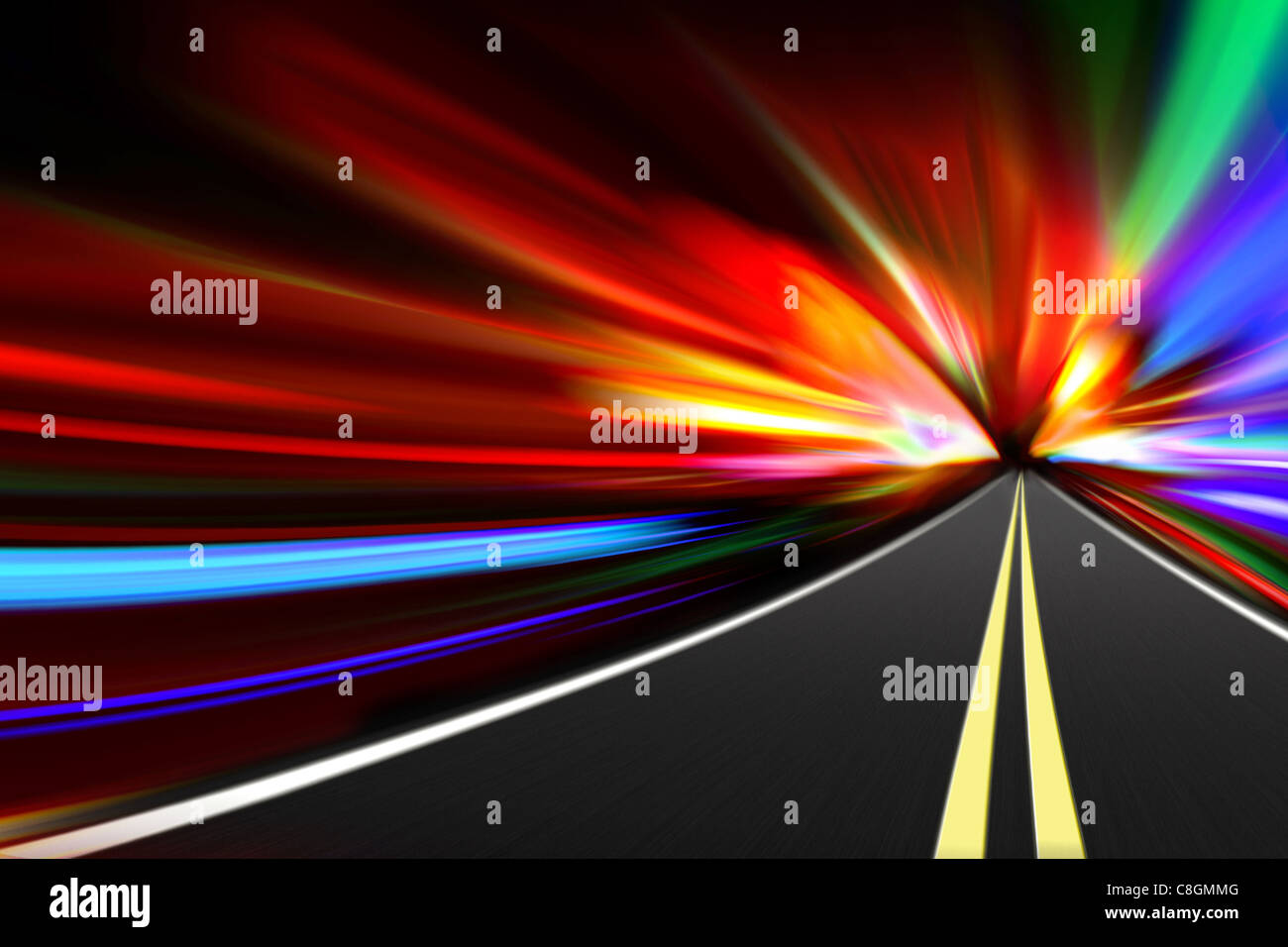 abstract night acceleration speed motion Stock Photo - Alamy