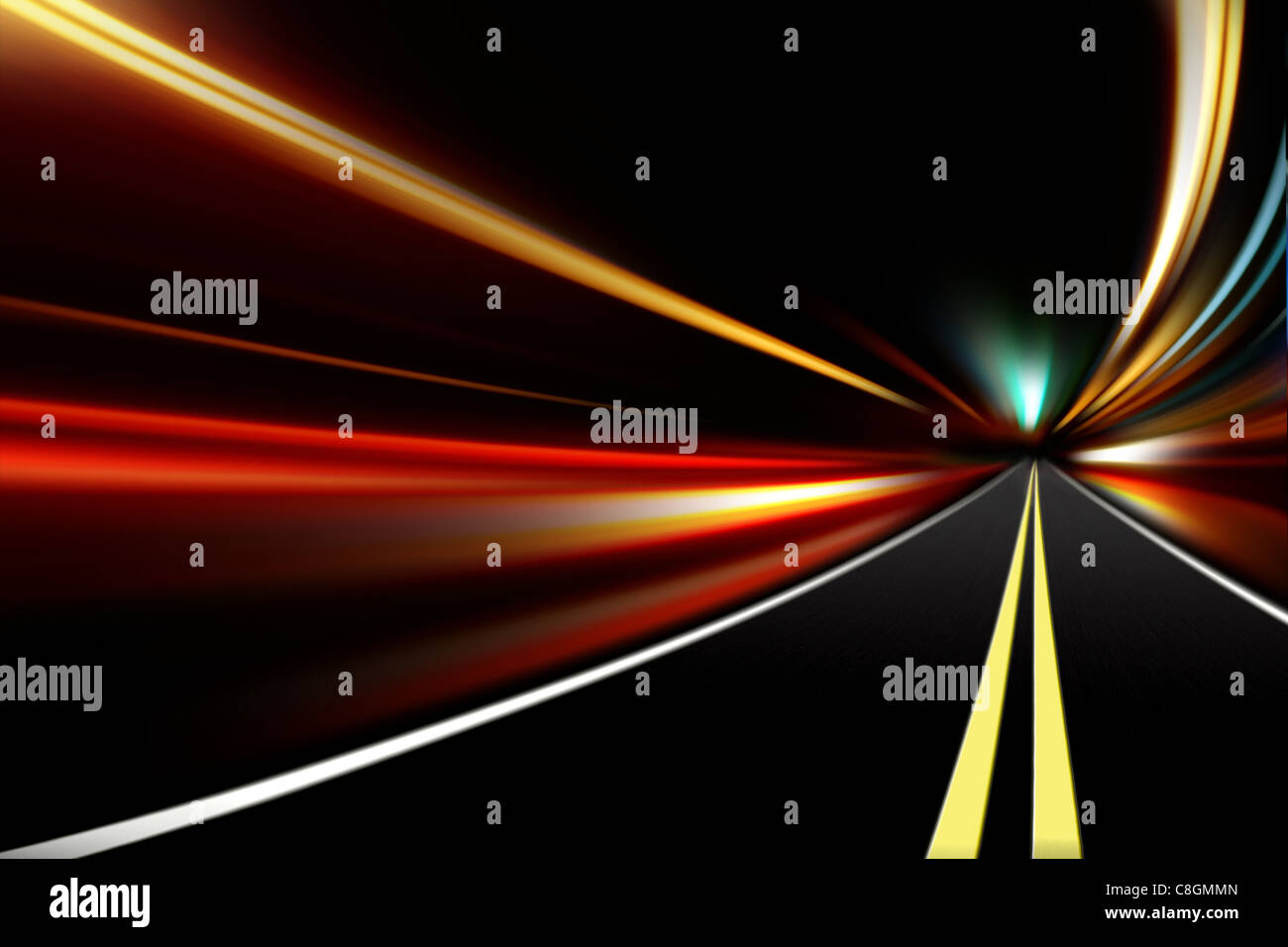 abstract night road Stock Photo - Alamy