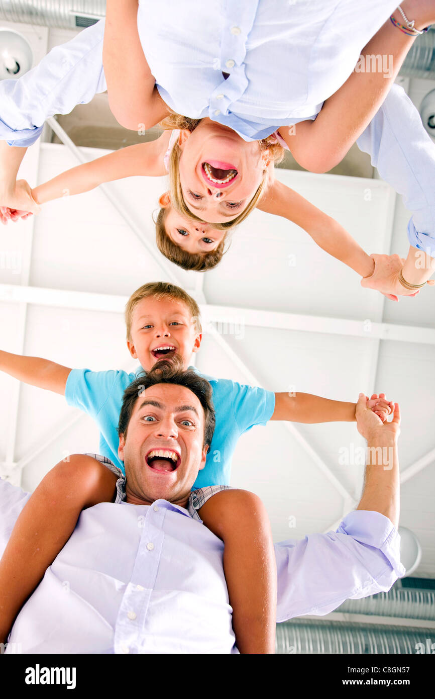 family with two children Stock Photo - Alamy