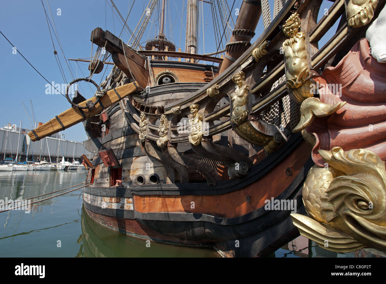 Port of Genoa: Pirate Ship Stock Photo - Alamy