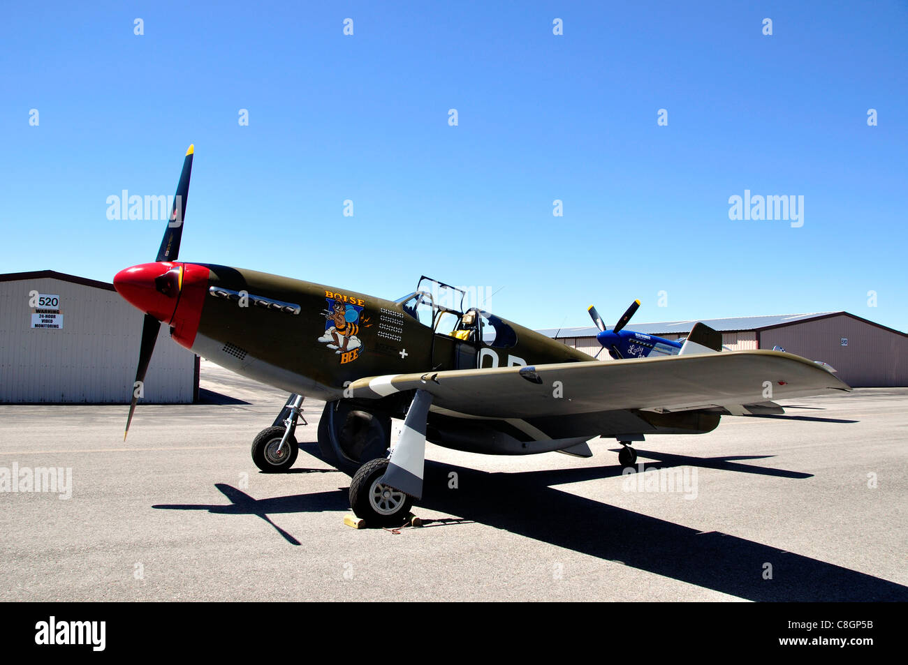 "Boise Bee", P-51C WW2 fighter at her debut at Nampa Airport Stock ...