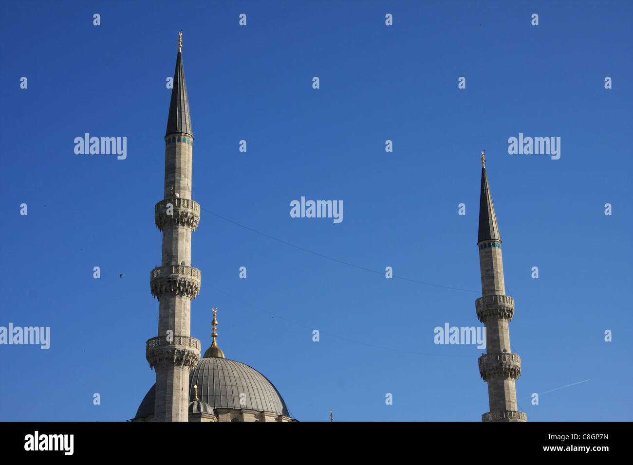 Istanbul, Turkey, Golden Horn, Halic, Eminönü, mosque, Yeni, minarets ...