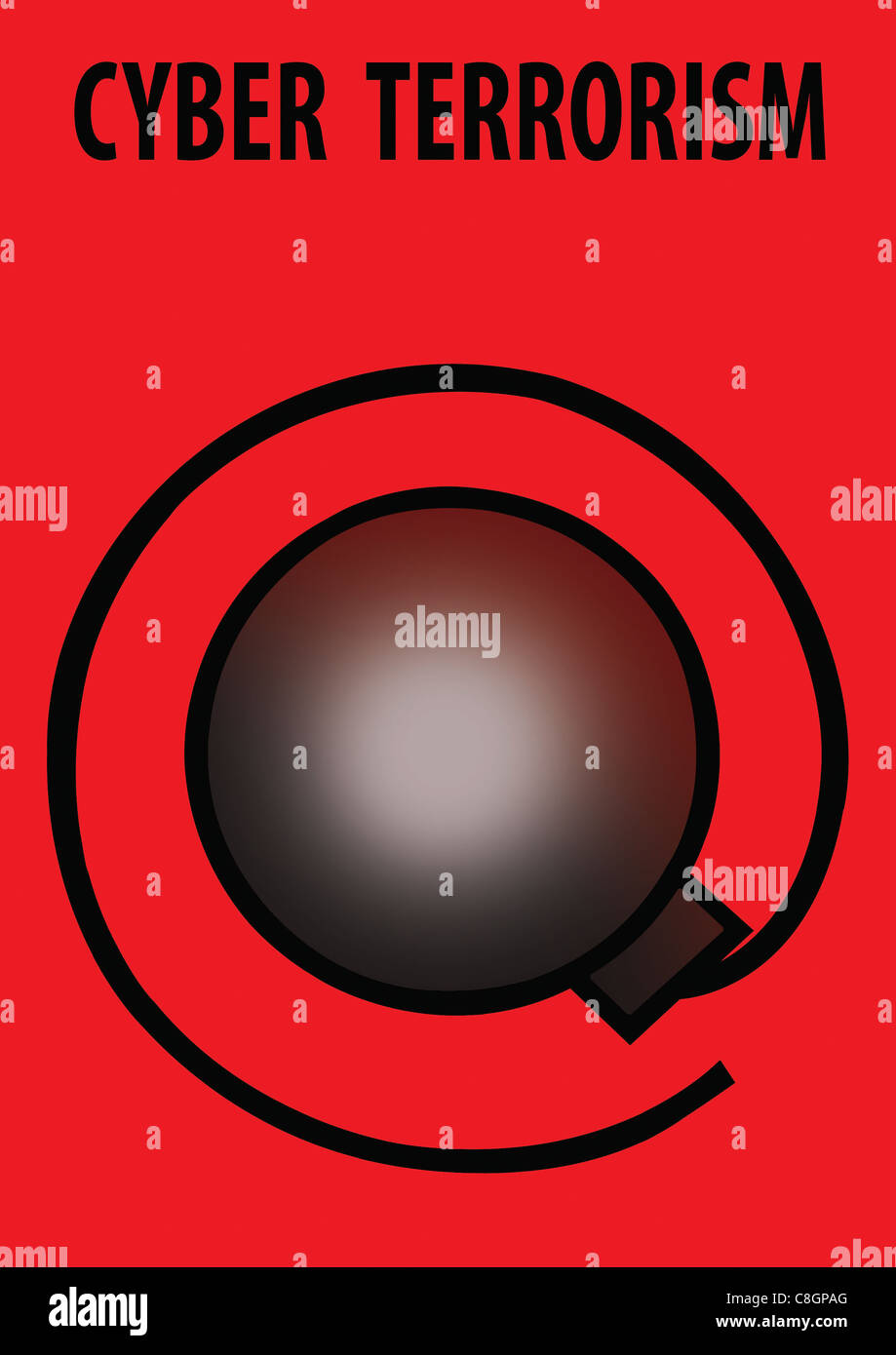 cyber terrorism a bomb symbol Stock Photo - Alamy