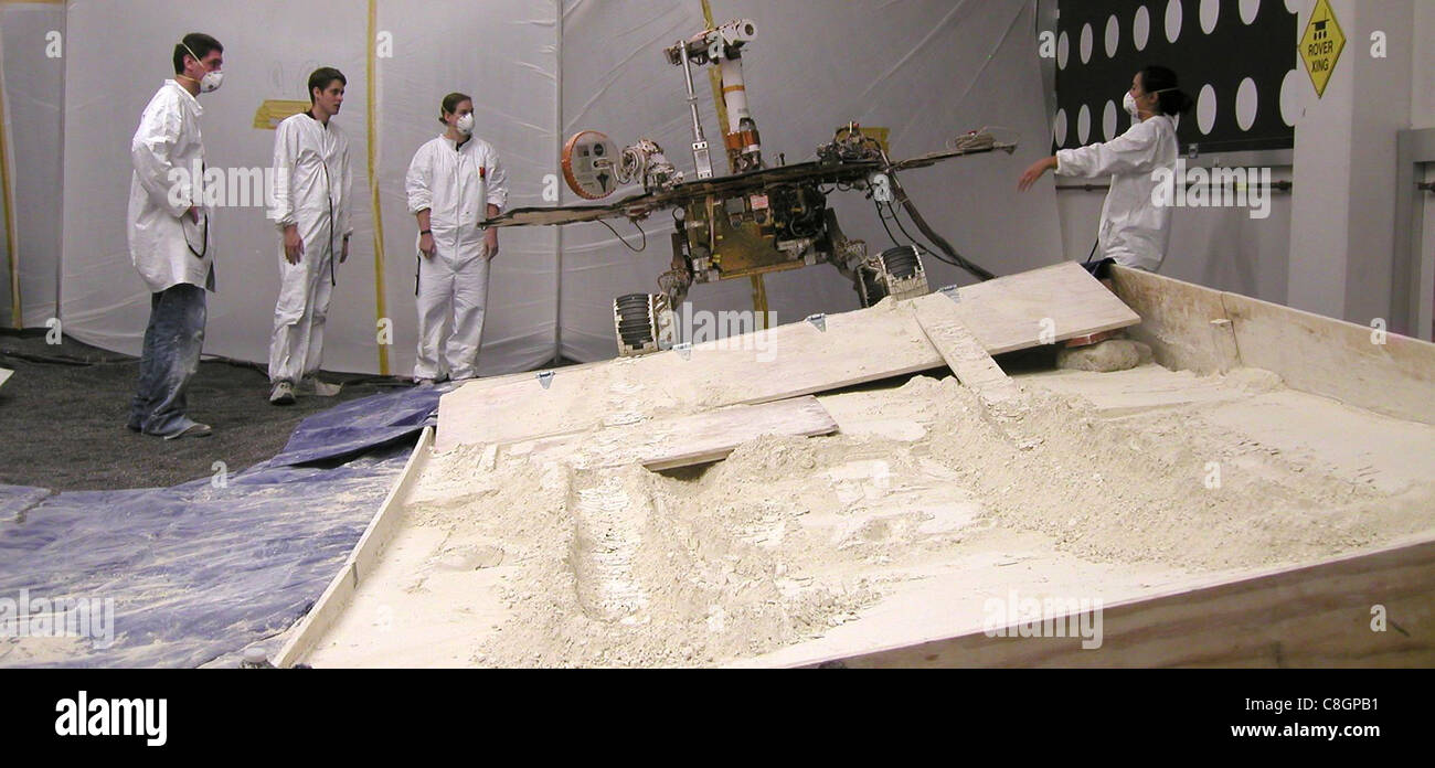 Sandbox Tracks from Rover Testing Stock Photo - Alamy