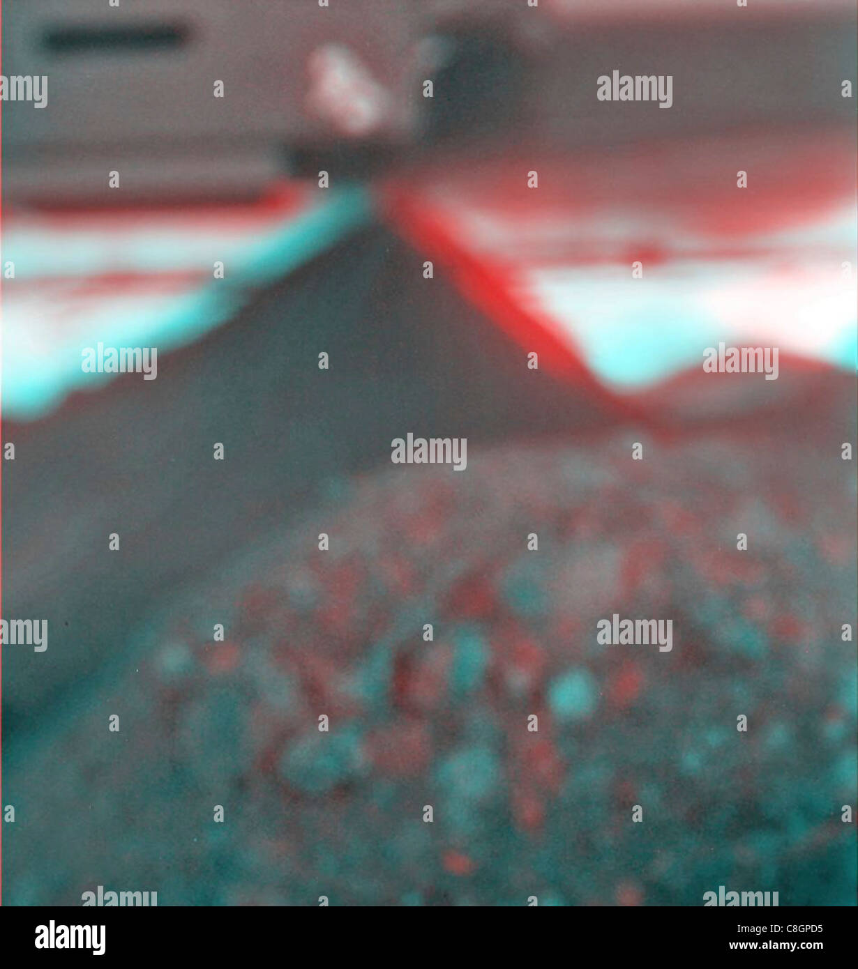 This stereo image, taken by NASA's Mars Exploration Rover Spirit, shows ...