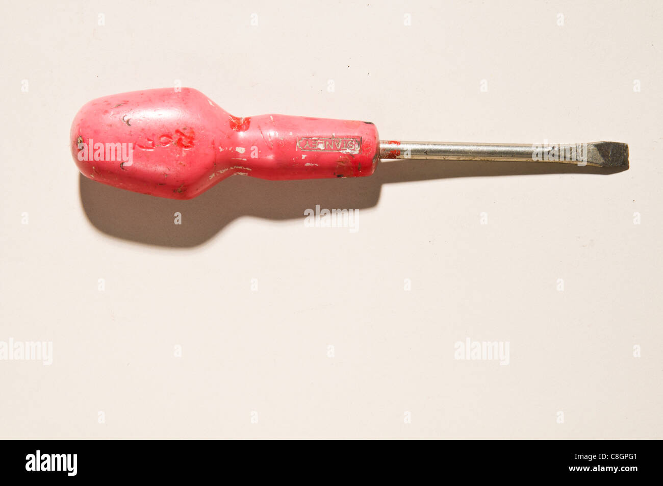 Old plastic handled flat head Screwdriver Stock Photo - Alamy
