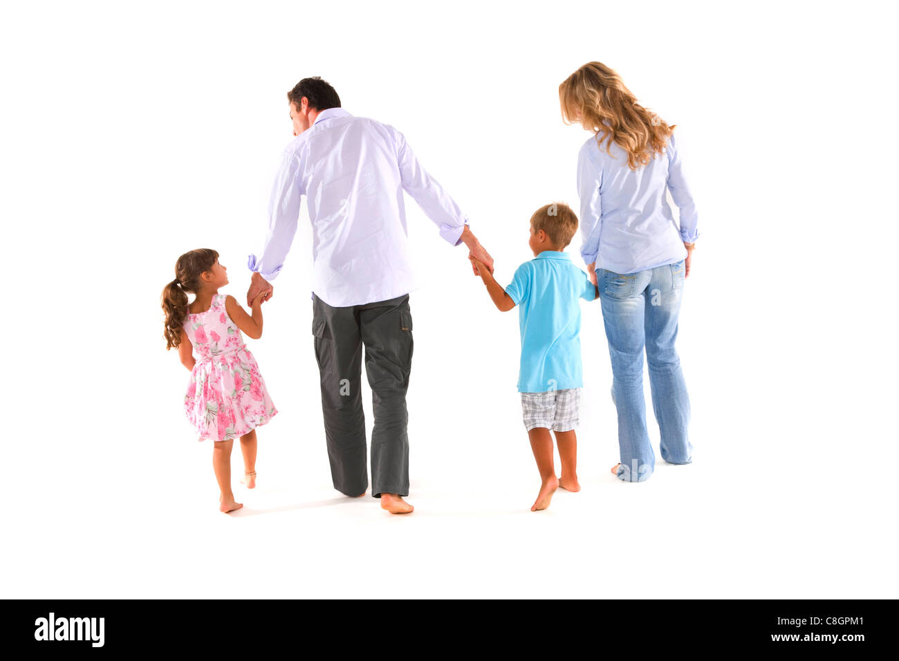 family with two children Stock Photo - Alamy