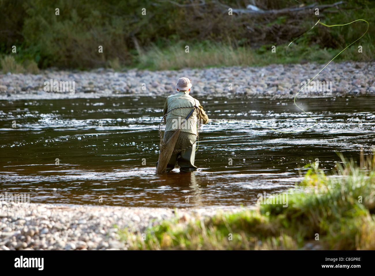 Scottish fly fishing salmon summer hi-res stock photography and images ...