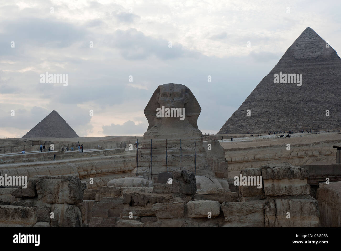 Sphinx and Pyramids, Giza, Cairo, Egypt Stock Photo - Alamy