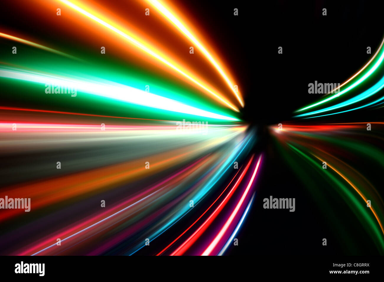 abstract acceleration speed motion on night road Stock Photo - Alamy