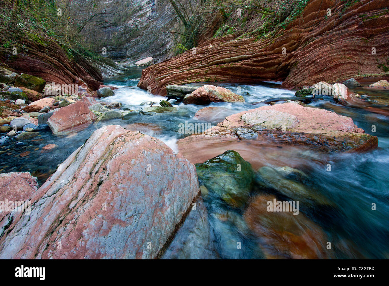 Gole della Breggia, Switzerland, Europe, canton, Ticino, gulch, brook ...