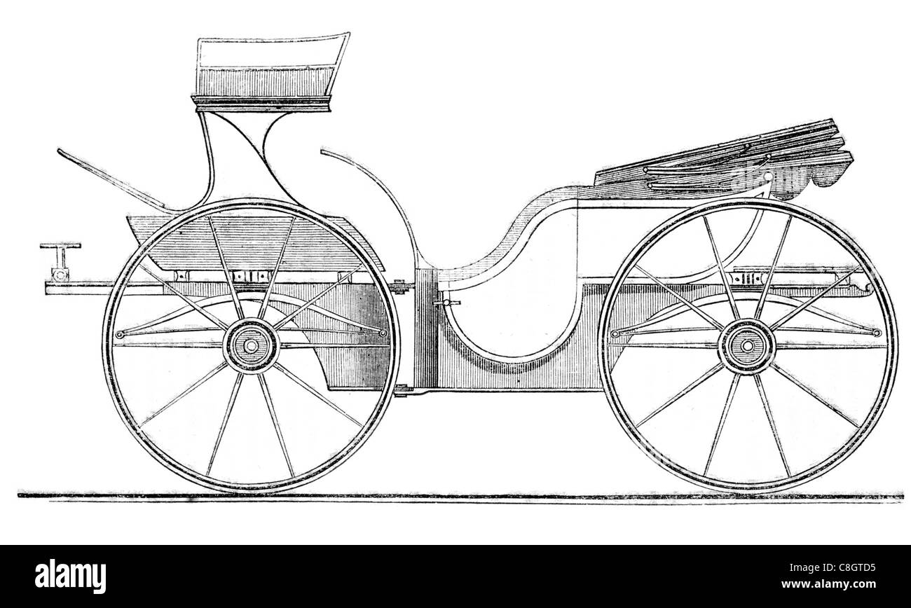 Droitzschka droshky drosky with equal wheels Russian saddle carriage ...
