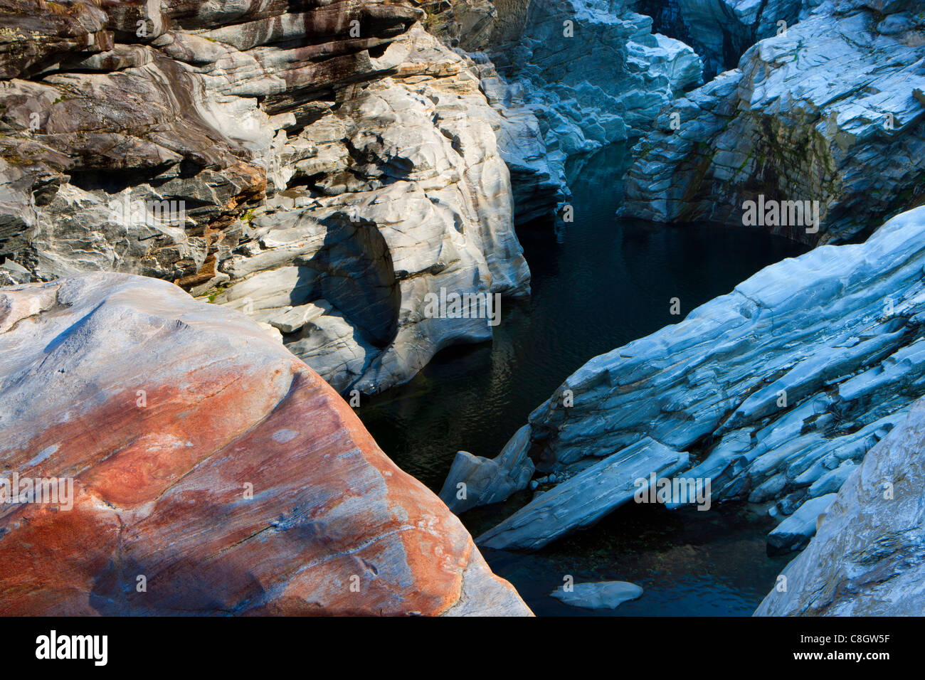 Ponte Brolla, Switzerland, Europe, canton, Ticino, valley of Maggia ...