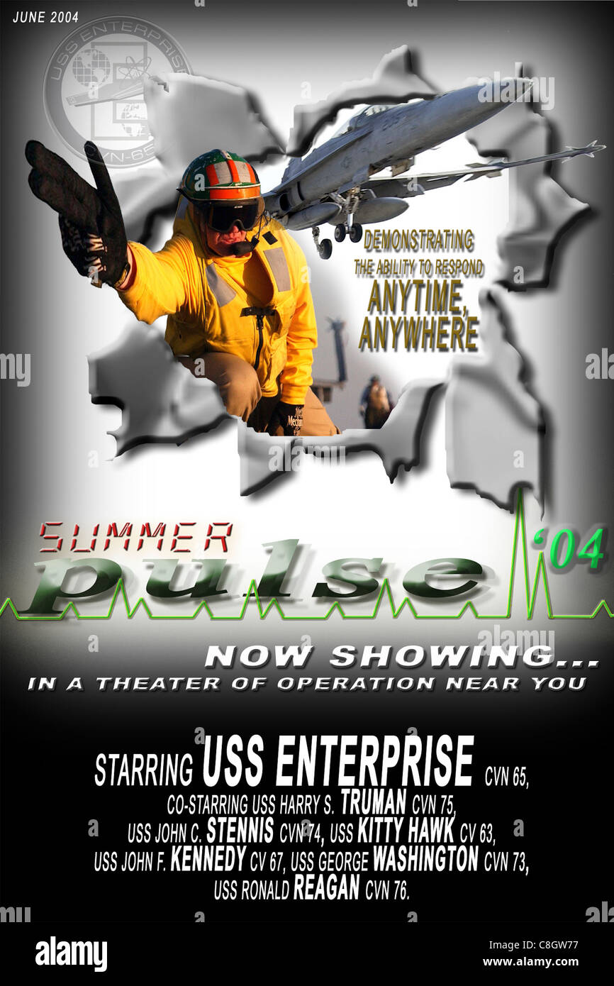 Aboard USS Enterprise (CVN 65) Ð Original graphic art produced by Navy ...