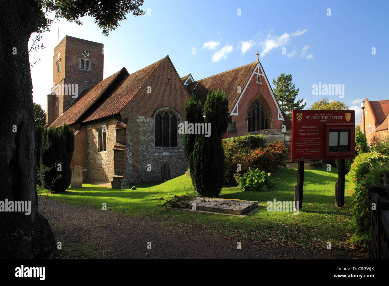 St john the baptist church old malden hi-res stock photography and ...