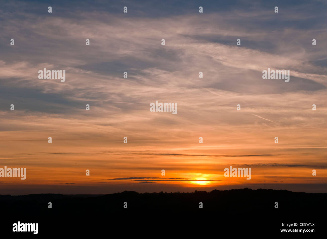 Orange yellow sunset glow hi-res stock photography and images - Alamy