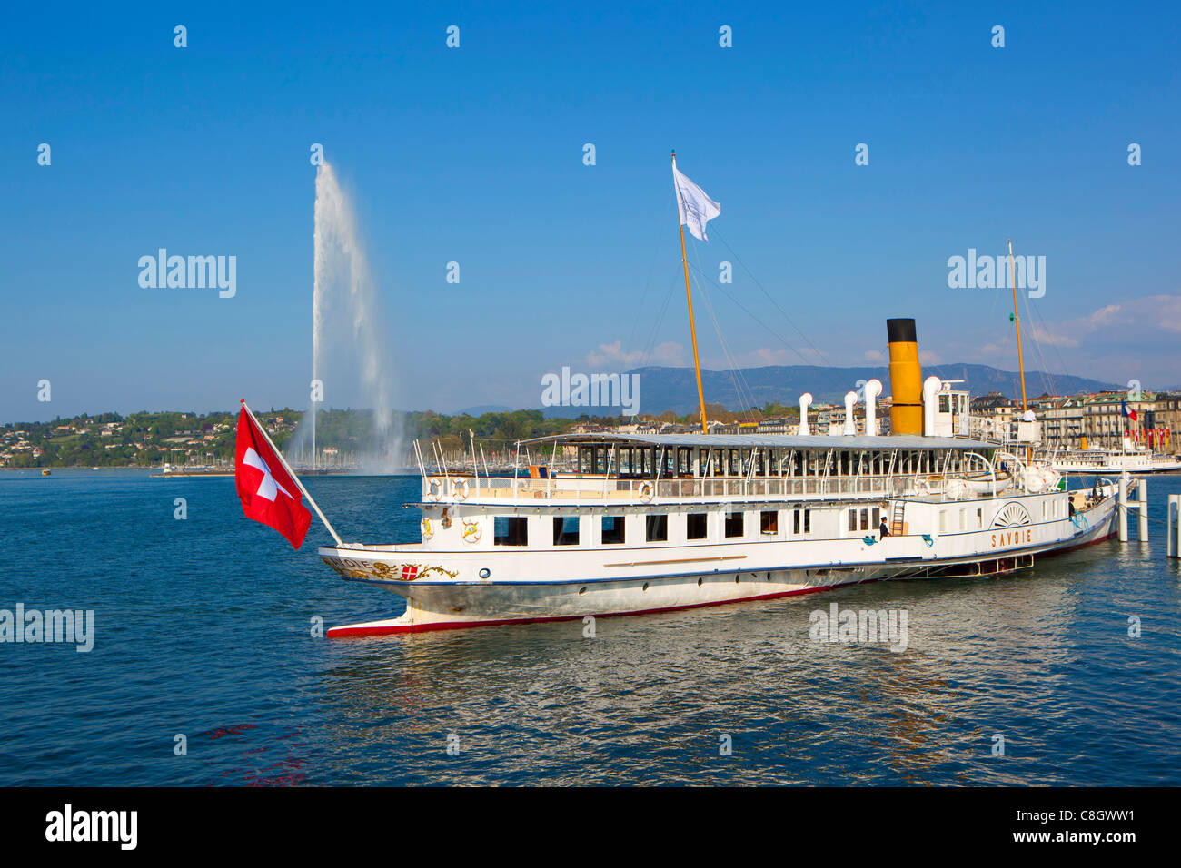 Geneva, Switzerland, Europe, canton Geneva, town, city, harbour, port ...