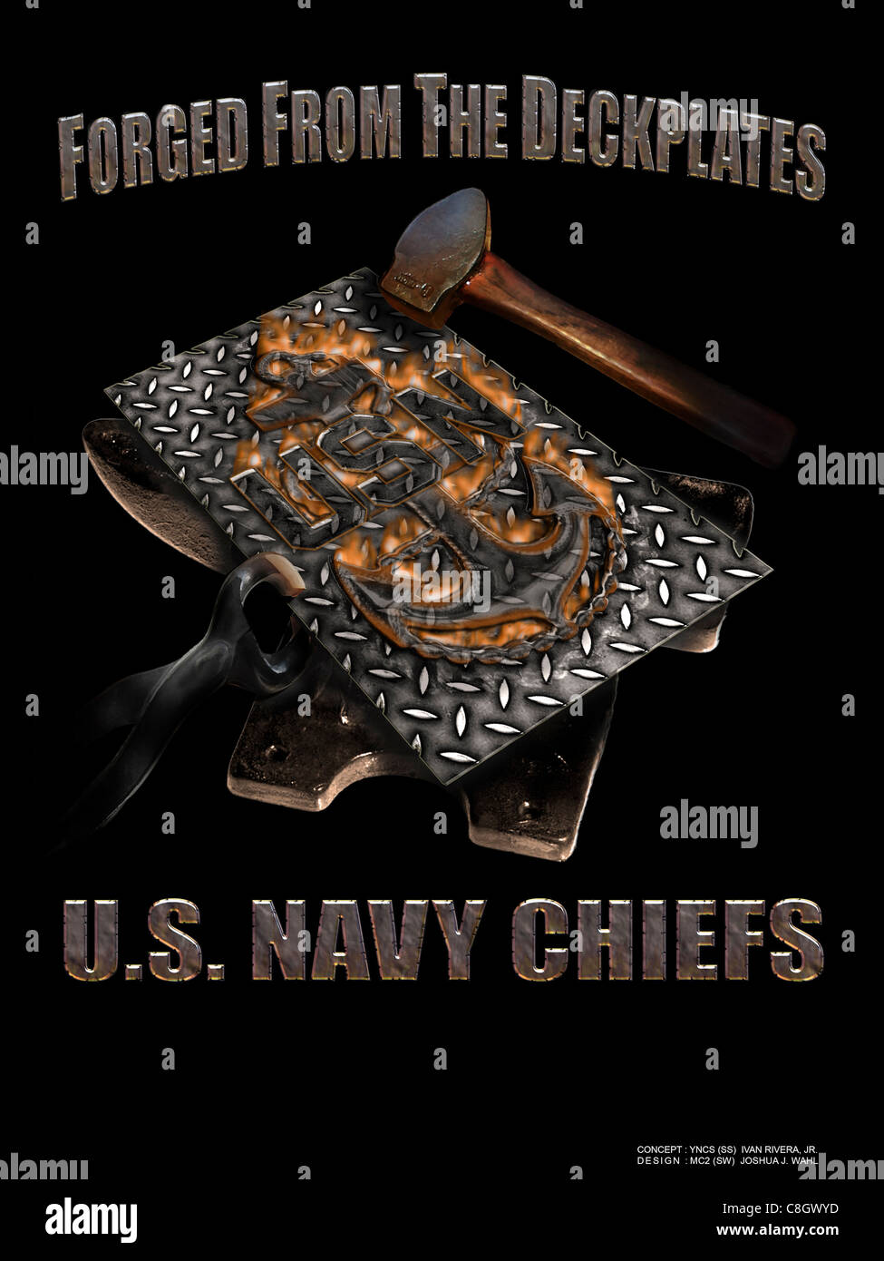 Japan (May 13, 2008) U.S. Navy Chief poster concept, "Forged form the ...