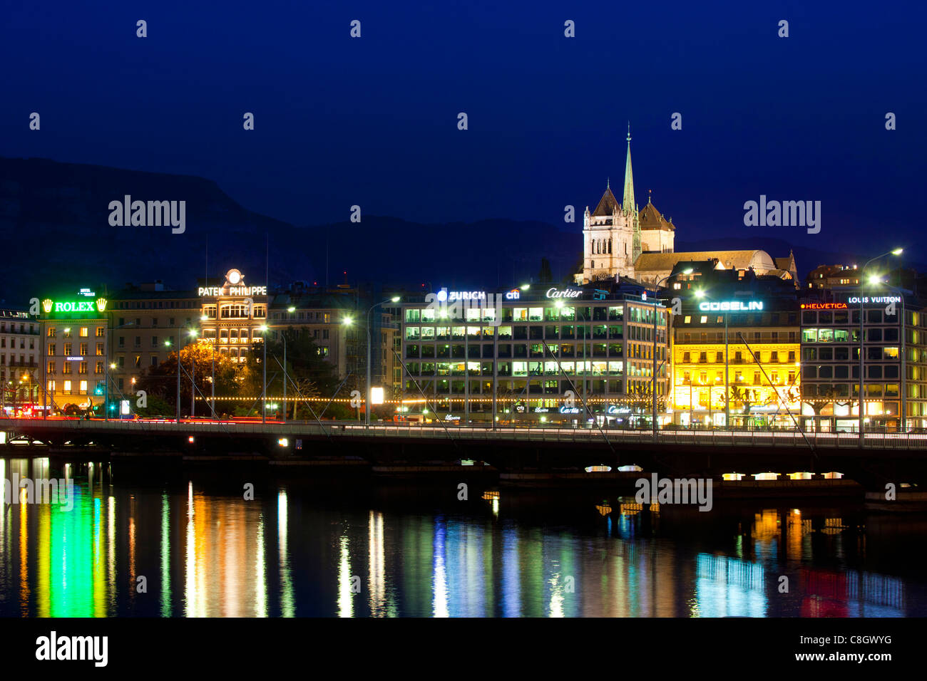 Geneva, Switzerland, Europe, canton Geneva, town, city, Genevan, lake ...