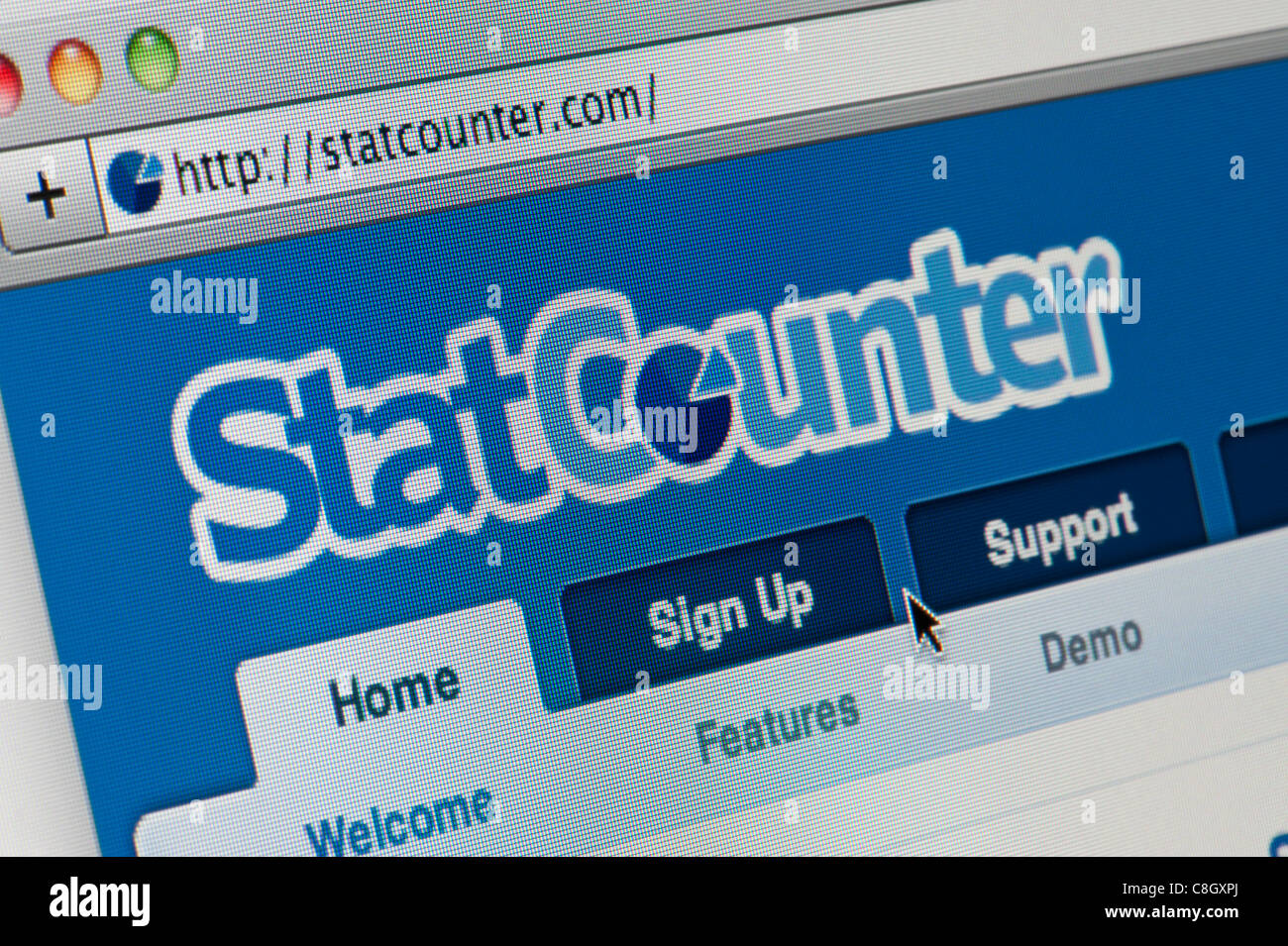 Close up of the StatCounter logo as seen on its website. (Editorial use ...