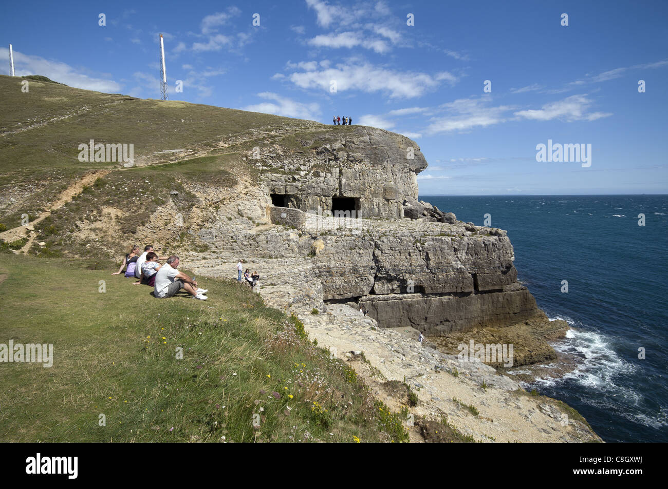 The Tilly Whim cave system on the South West Coastal path on the Isle ...