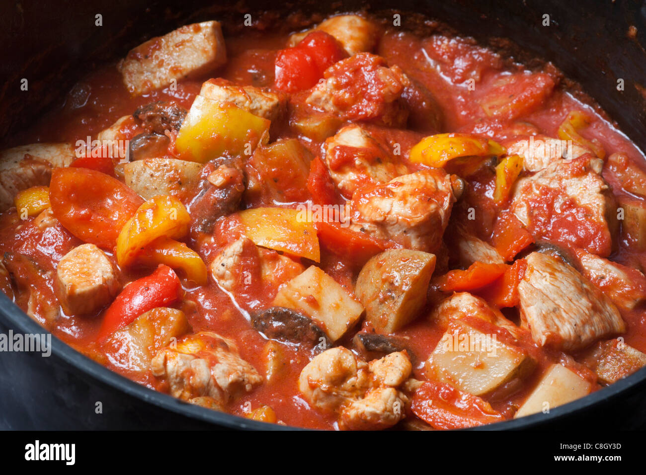 Chicken Murphy, classic American stew of chicken, potatoes, and peppers ...
