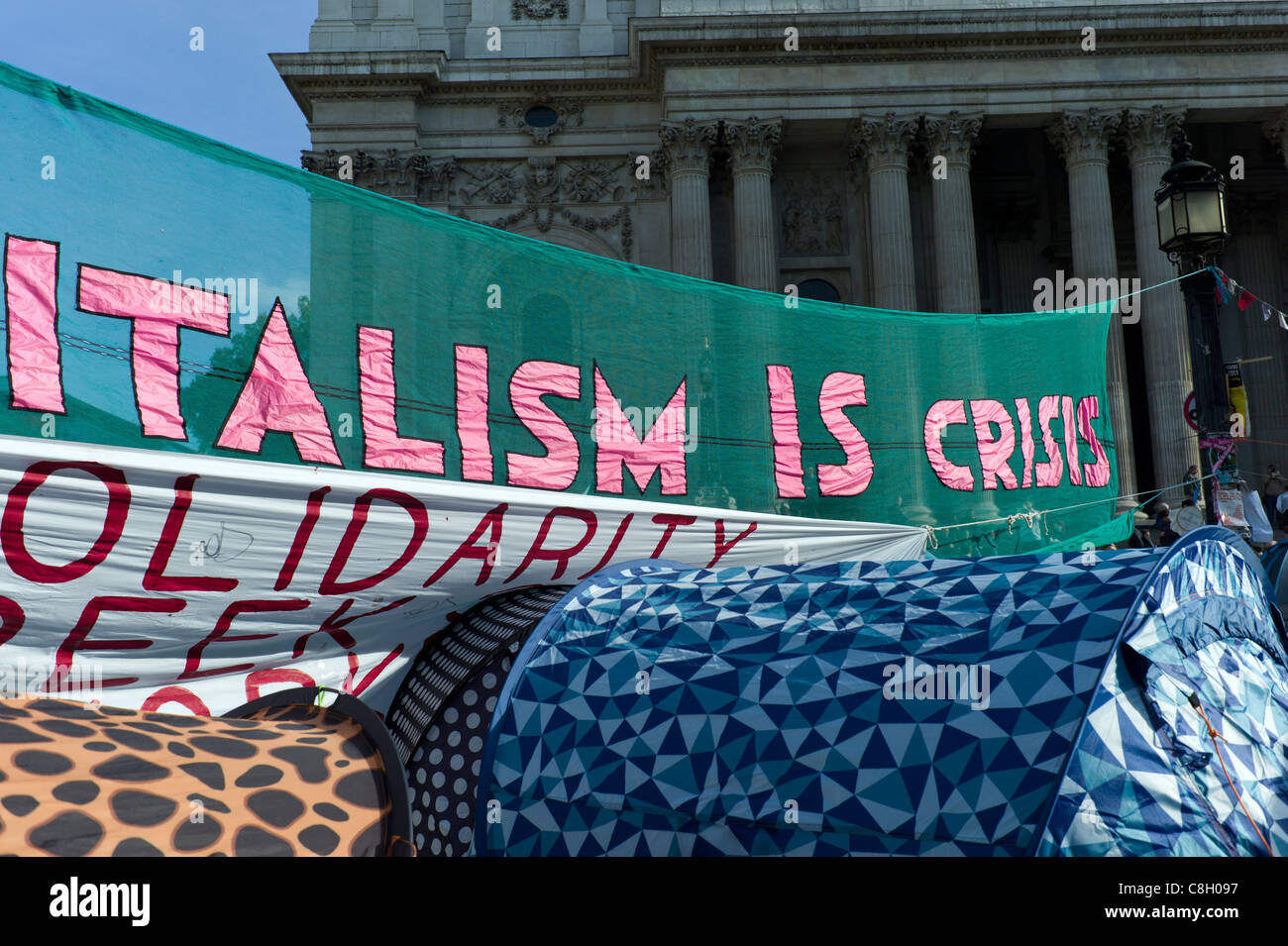 Placards banners posters anti capitalist hi-res stock photography and ...