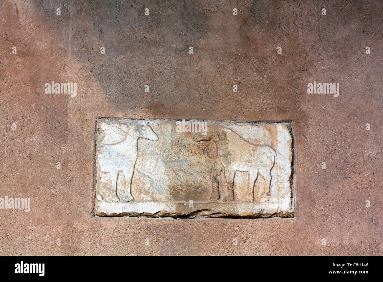 An ancient wall stone relief Stock Photo - Alamy