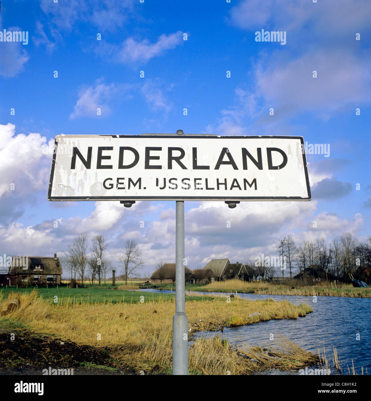 Netherlands, Holland, Europe, Overijssel, Nederland, sign Stock Photo ...
