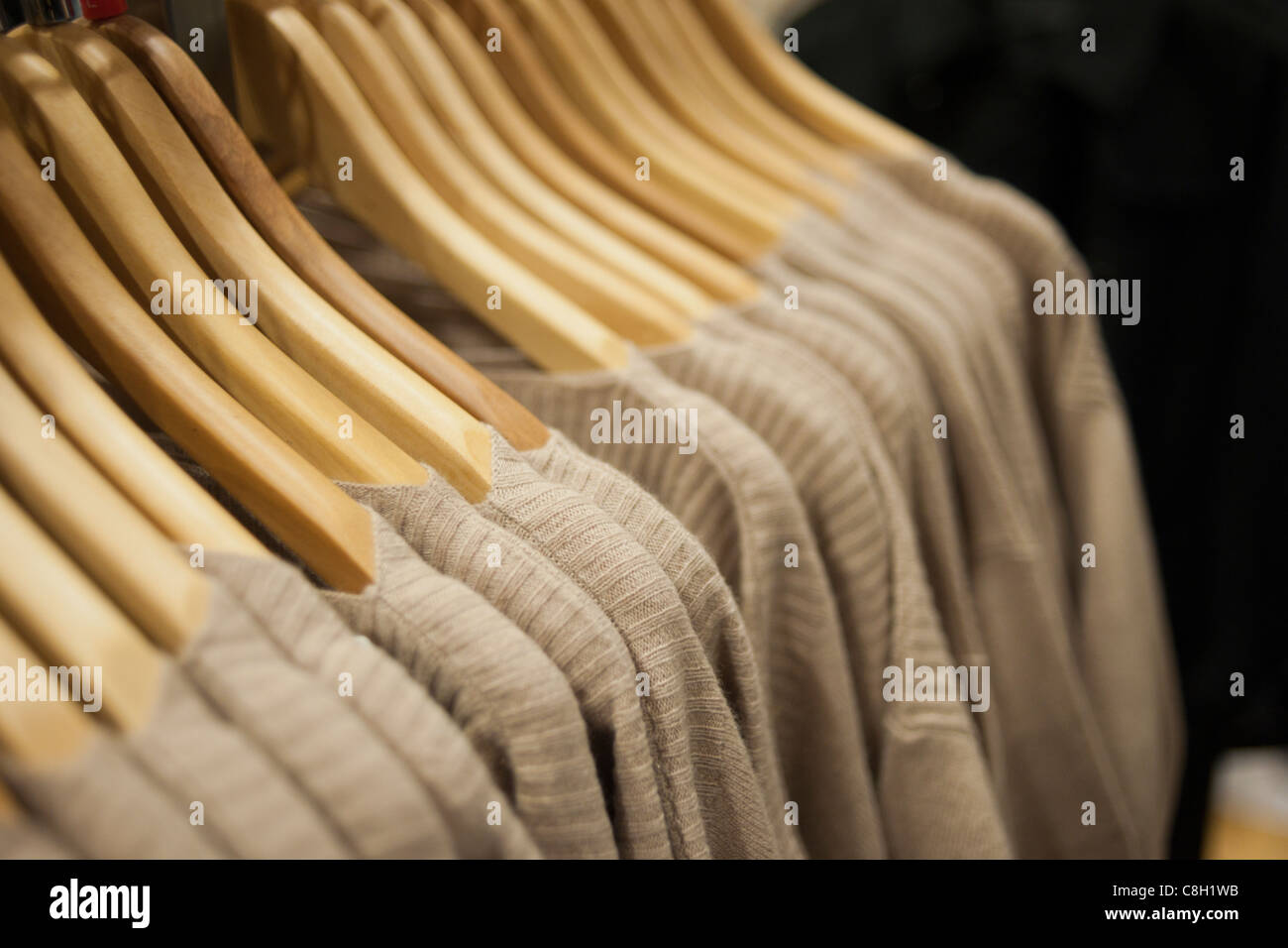 Women's sweaters on display at the grand opening of the Uniqlo store on ...