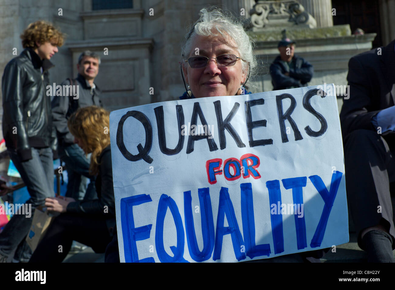 Female protester hi-res stock photography and images - Alamy