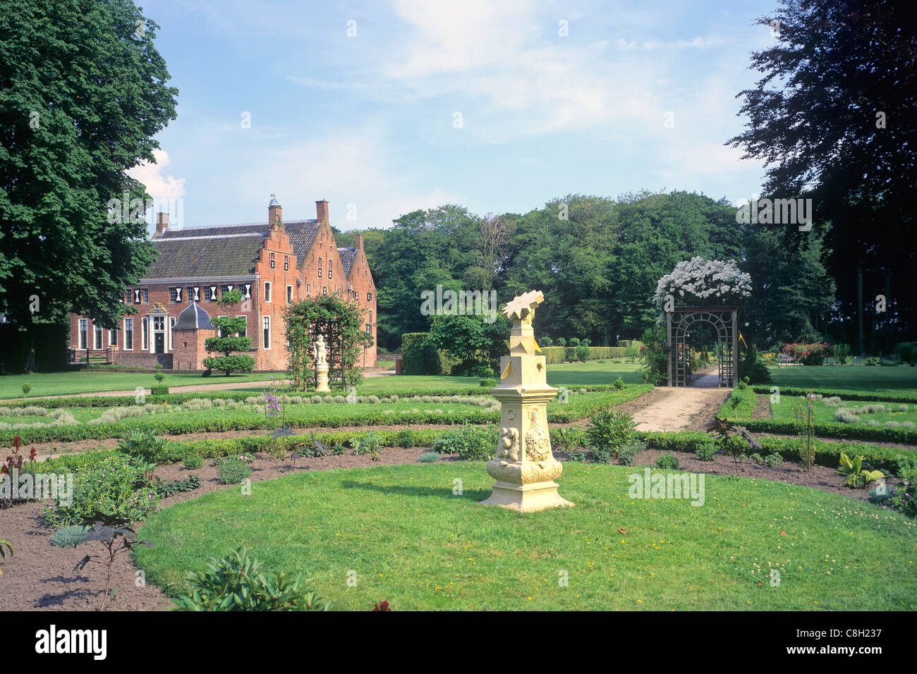 Netherlands, Holland, Europe, Groningen, Uithuizen, Menkemaborg, castle ...