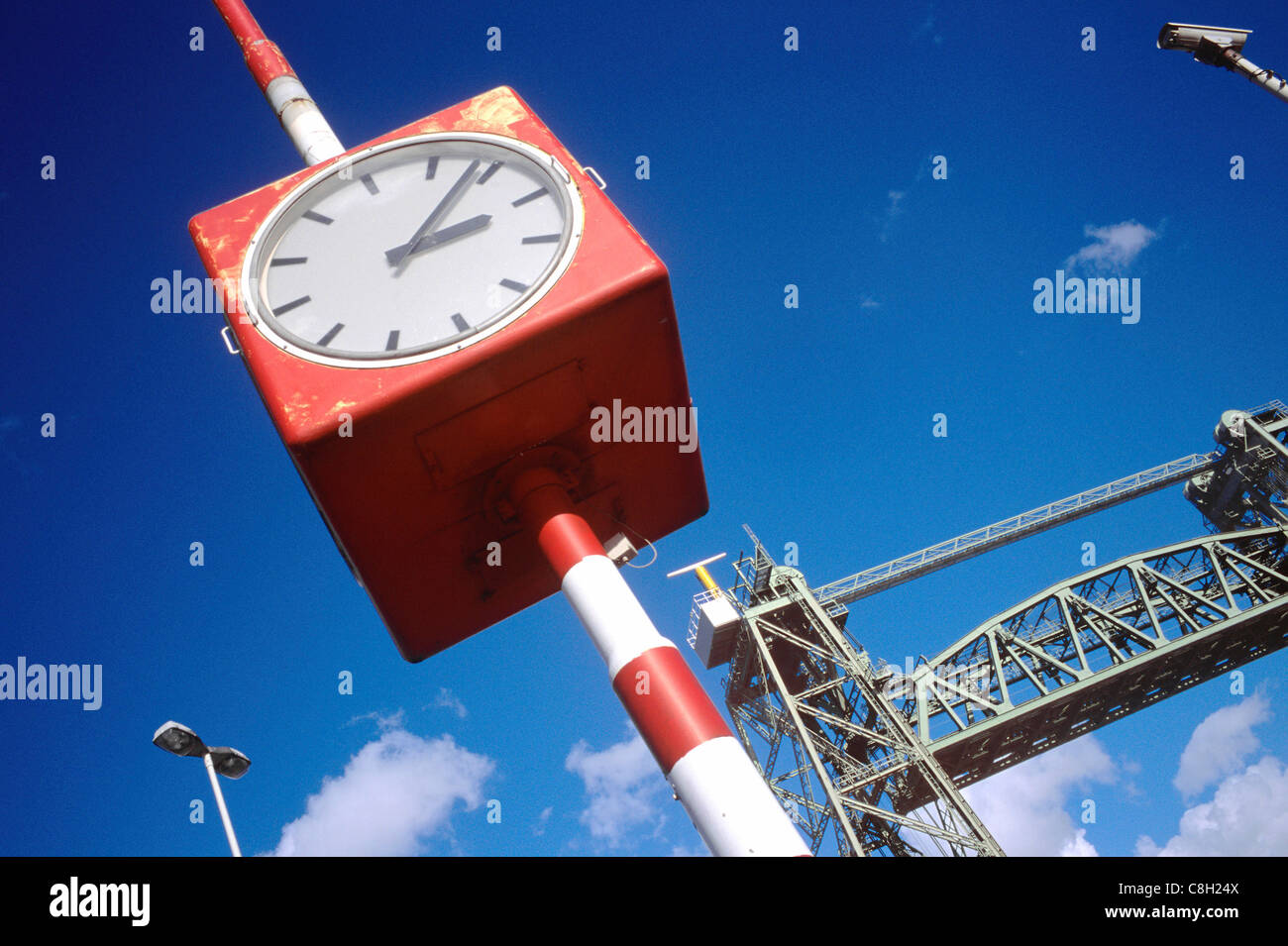 Netherlands, Holland, Europe, Zuid-Holland, Rotterdam, bridge, clock ...