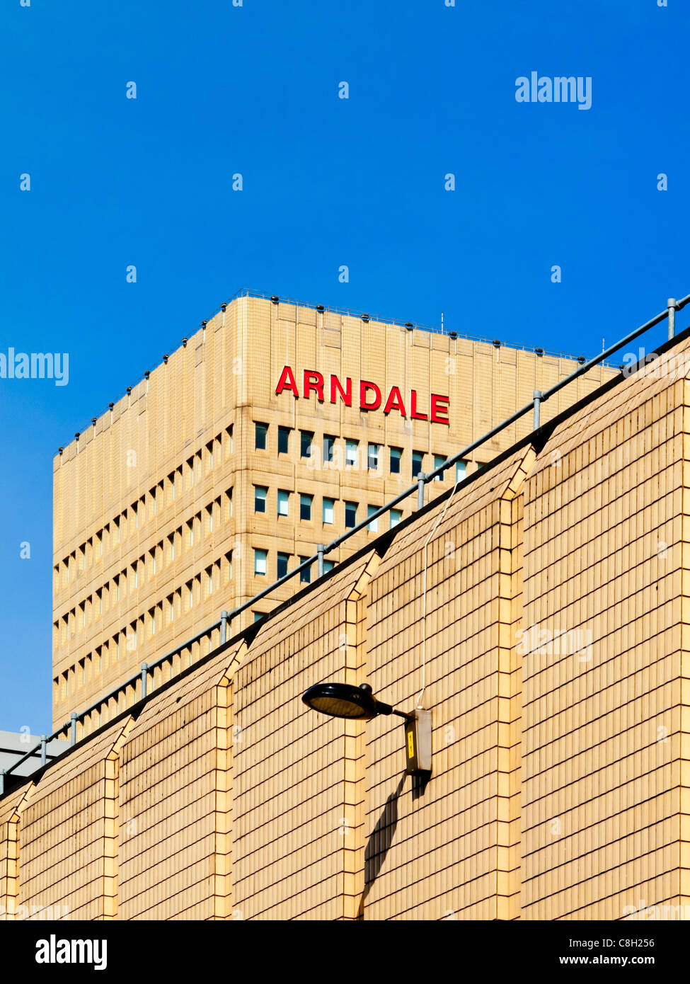 Detail of the Arndale Centre in Manchester a shopping centre built in ...