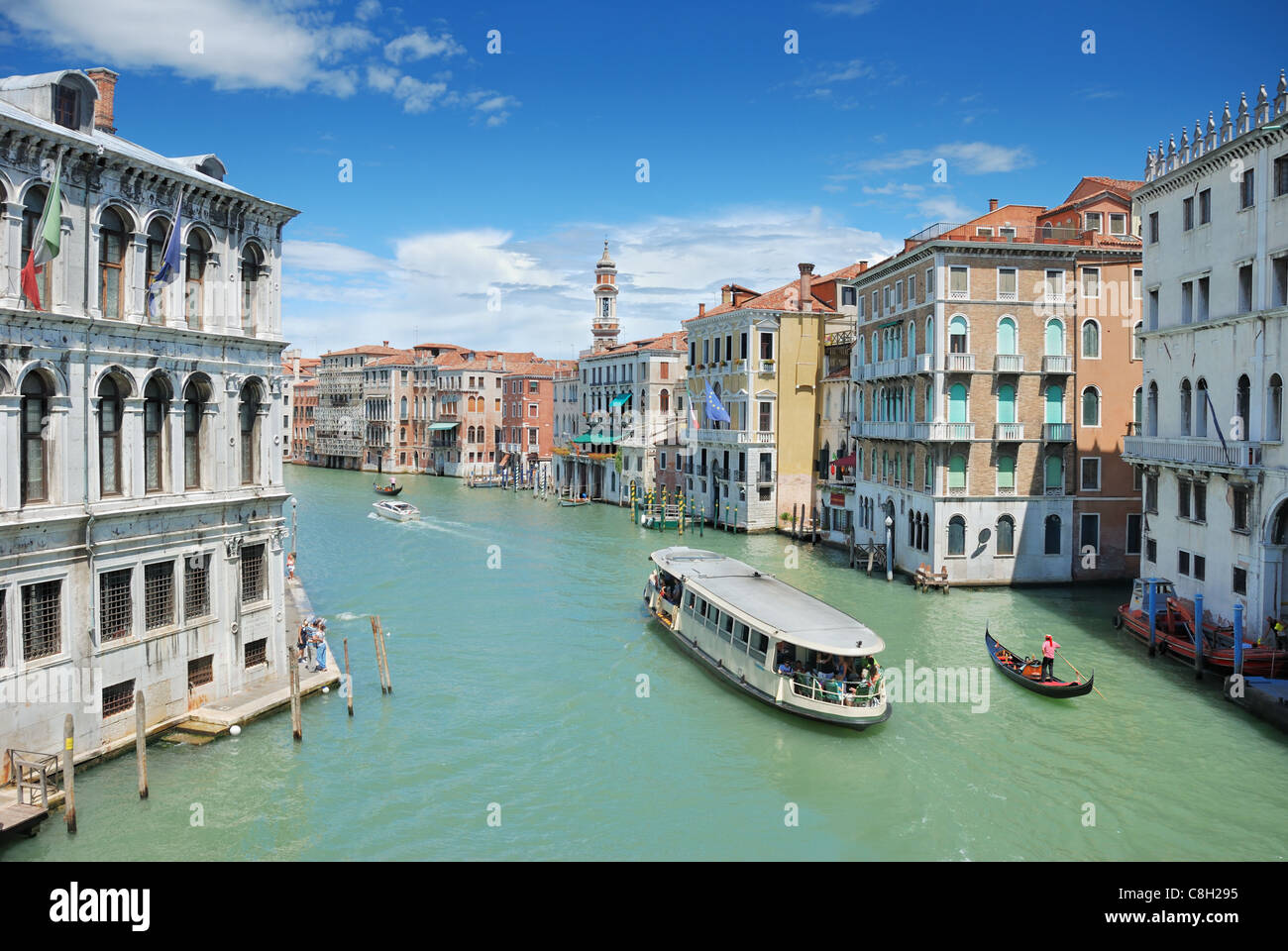 Traffic on the Grand Channel of Venice, Italy Stock Photo - Alamy