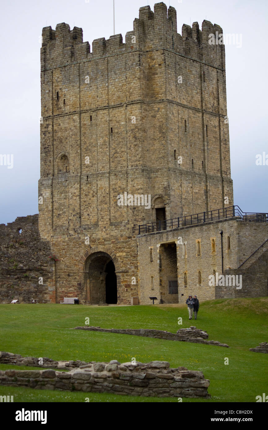 The keep of Richmond Castle in Yorkshire, England Stock Photo - Alamy