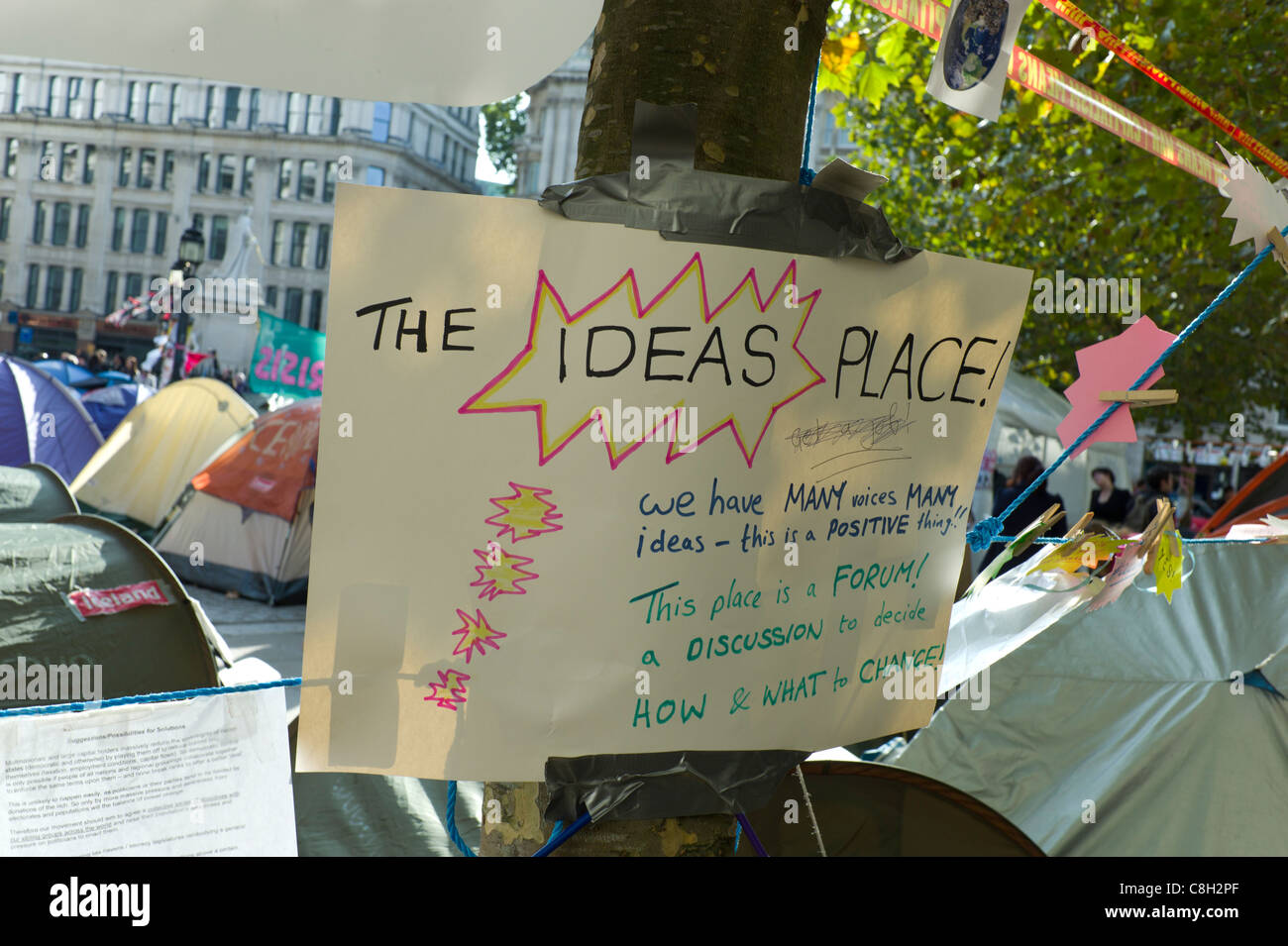 Placards banners posters anti capitalist hi-res stock photography and ...
