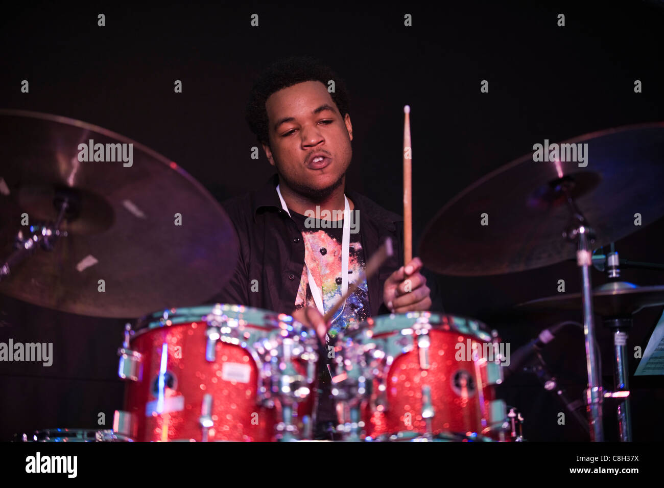 Cameron Outlaw drummer & leader of The Outlaw Collective jazz band ...